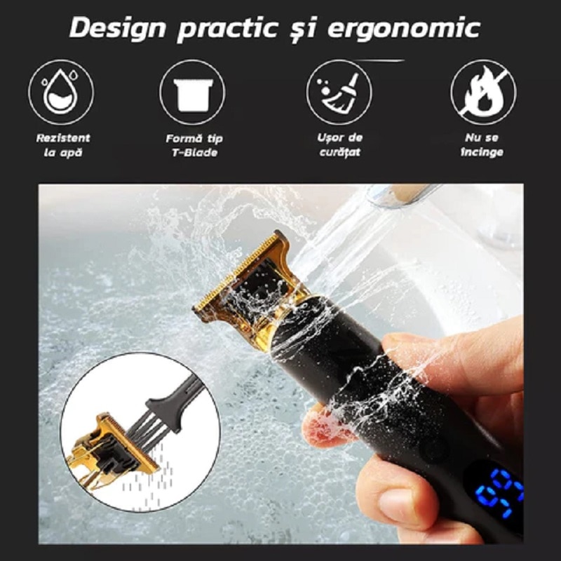 Masina de tuns SMARTIX® profesionala, barber shop, acumulator, tuns ...