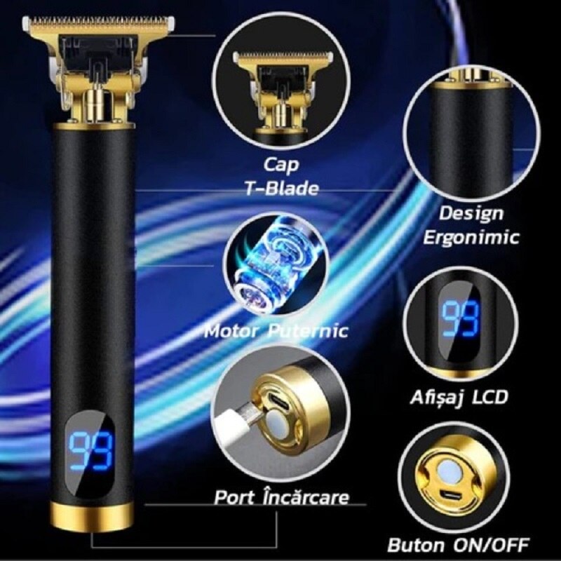 Masina de tuns SMARTIX® profesionala, barber shop, acumulator, tuns ...