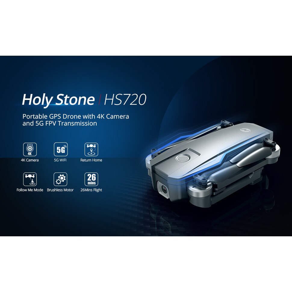 Drona Holy Stone HS720 FPV Drone With 4K FHD Camera - eMAG.ro