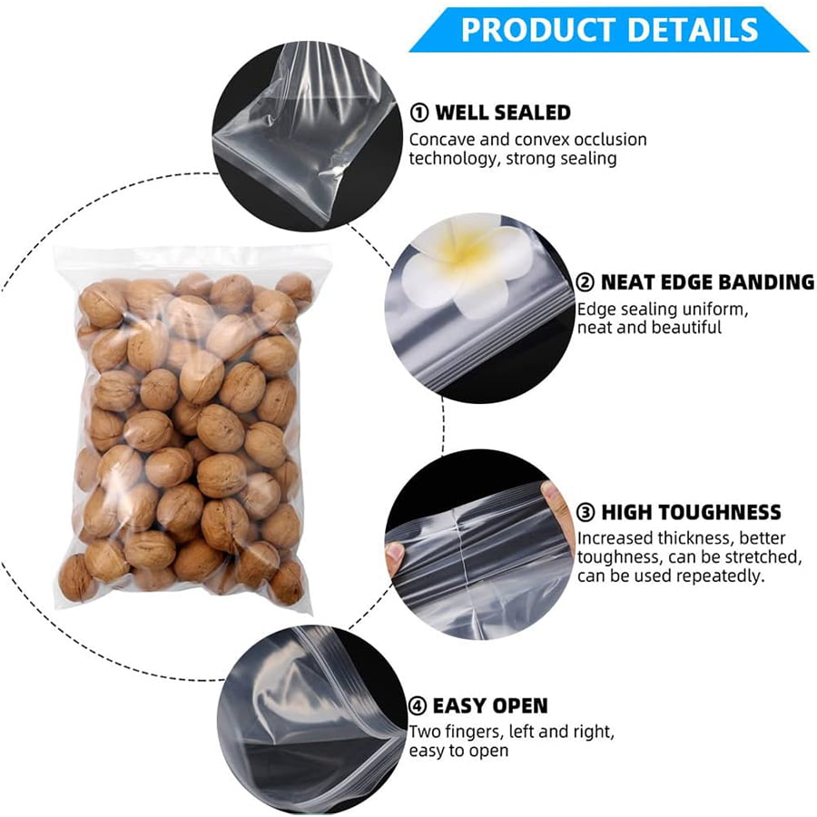 Set 10 Pungi de plastic Resigilabile, ZipLock, 140 x 100mm ...