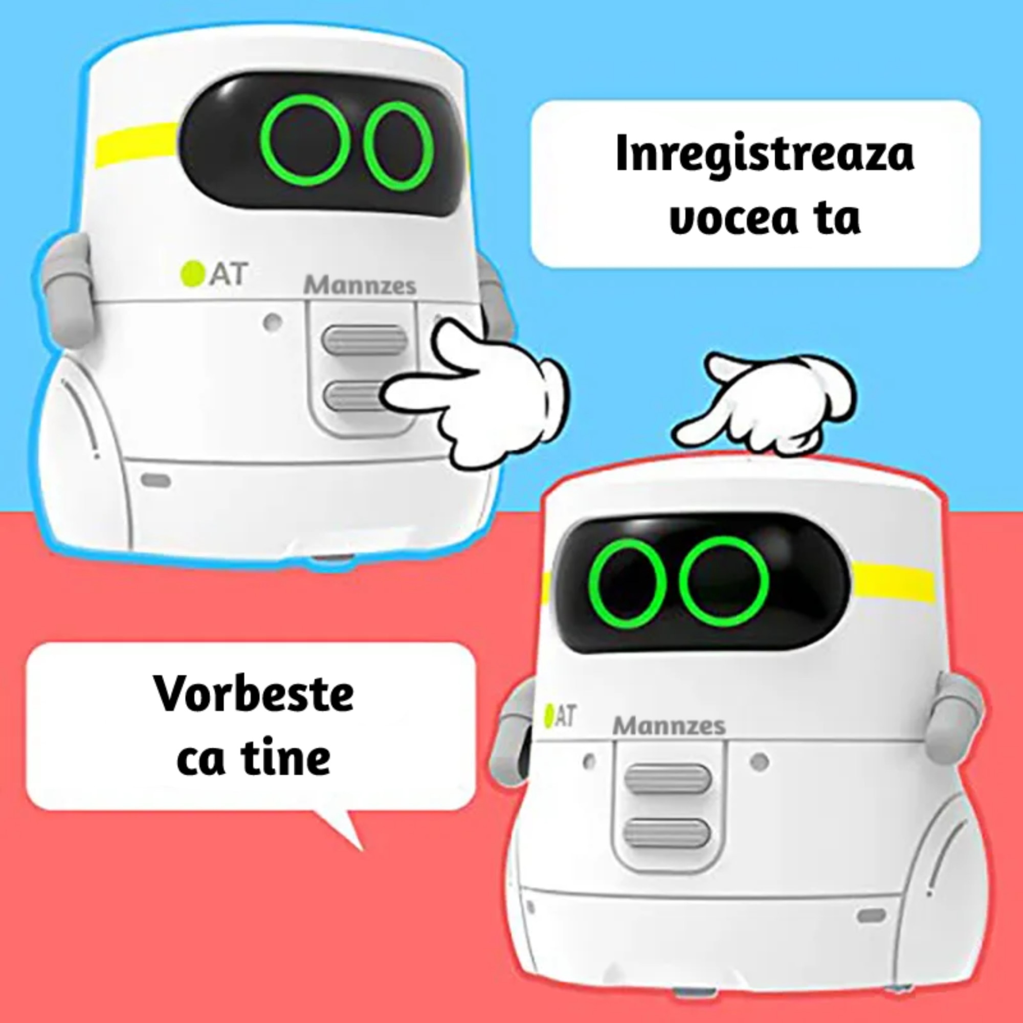 Robot interactiv inteligent, canta si danseaza, inregistreaza si ...