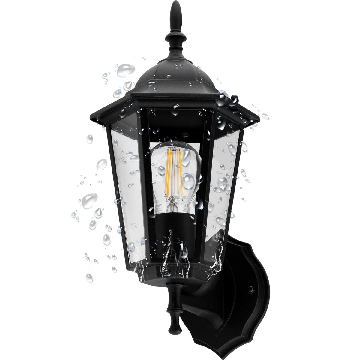 Aplica LED de gradina, lampa de fatada, BELLIS, exterior, E27, Lanterna ...
