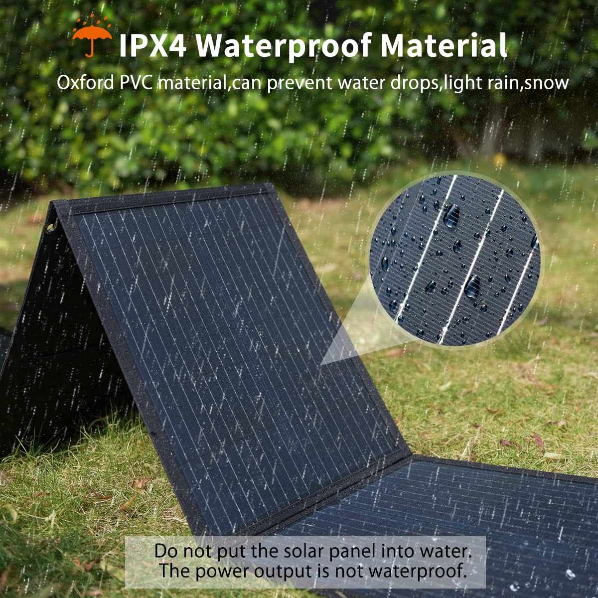 Panou solar portabil 100W 23.8V, pliabil, cu USB C PD 45W, port QC 18W ...