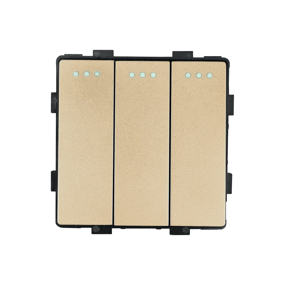 Modul Intrerupator Triplu Mecanic LUXION, Auriu - eMAG.ro