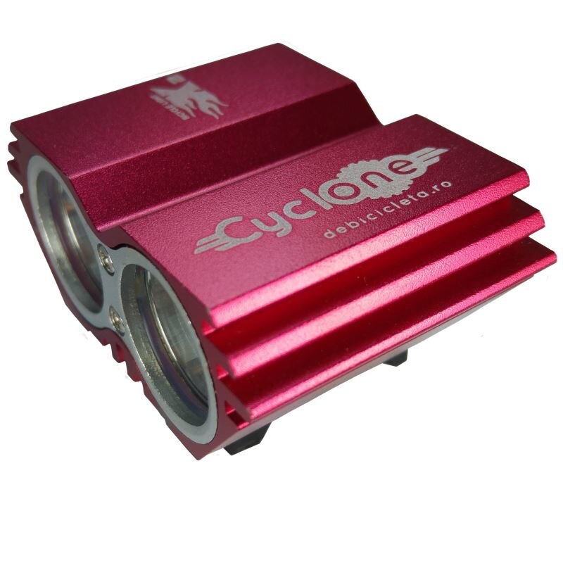 Far bicicleta Cyclone SolarStorm X2 rosu - eMAG.ro