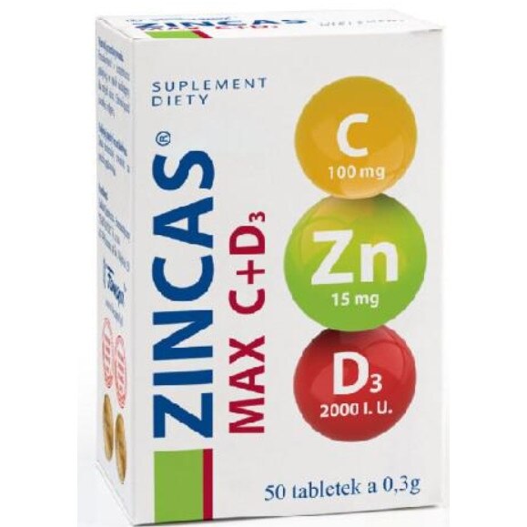 Supliment alimentar Zincas Max C + D3, 50 comprimate, Farmapol - eMAG.ro
