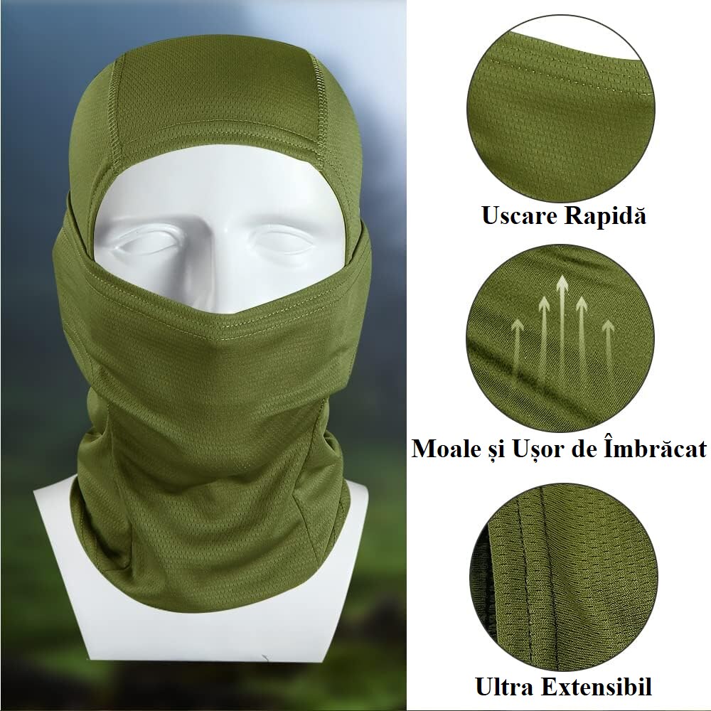 Cagula Tactica Combat Militara, 6in1 Multifunctionala, Verde Olive, cu ...
