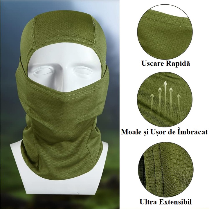 Cagula Tactica Combat Militara, 6in1 Multifunctionala, Verde Olive, cu ...