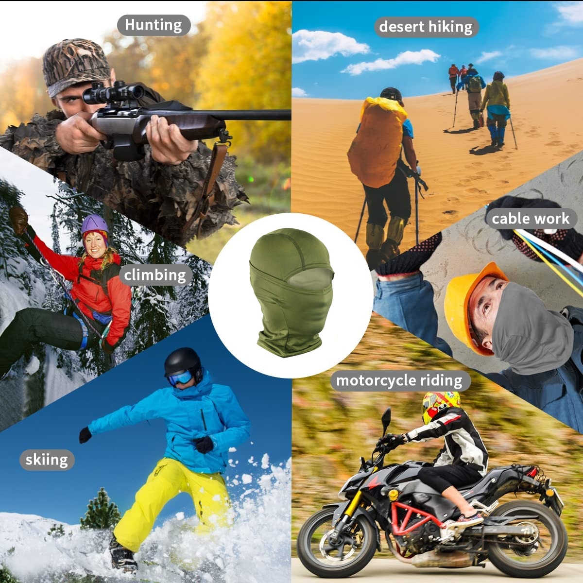 Cagula Tactica Combat Militara, 6in1 Multifunctionala, Verde Olive, cu ...