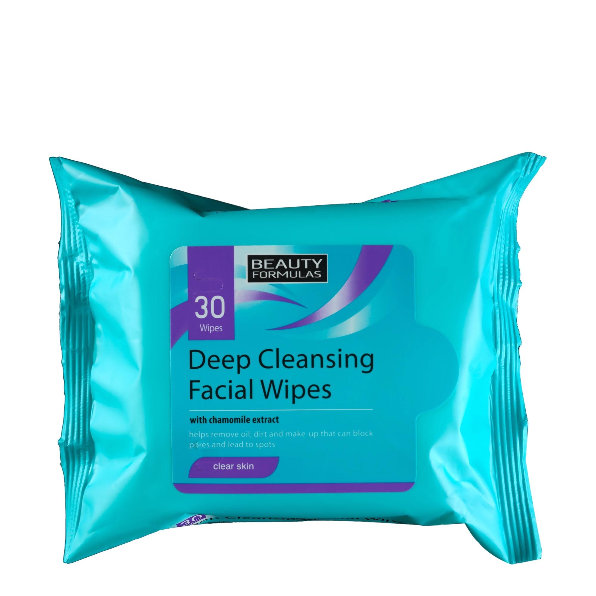 Pachet 30 servetele faciale de curatare profunda, Beauty Formulas - eMAG.ro