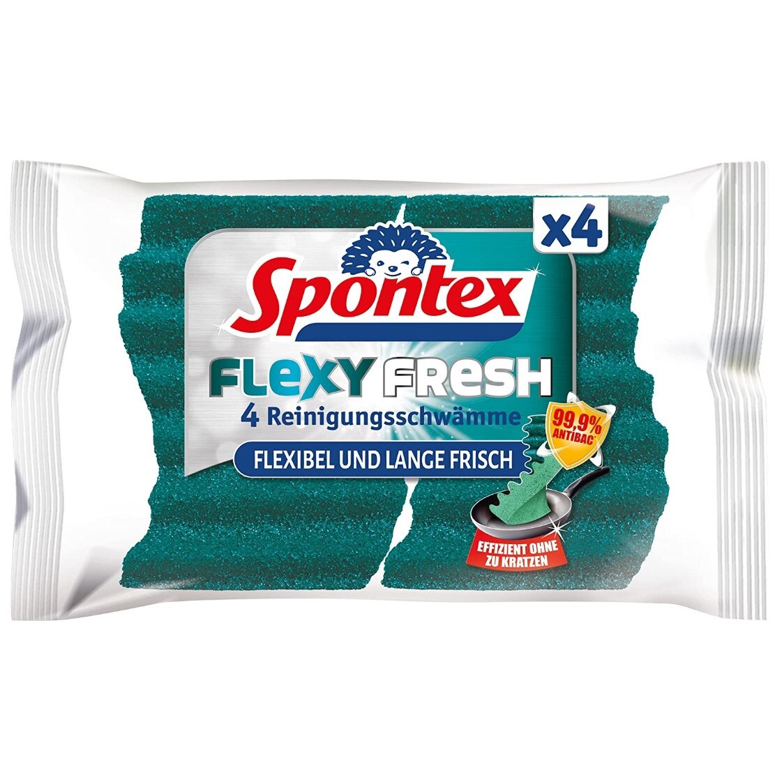 Комплект от 4 броя гъби Flexy Fresh за миене на съдове Spontex - eMAG.bg
