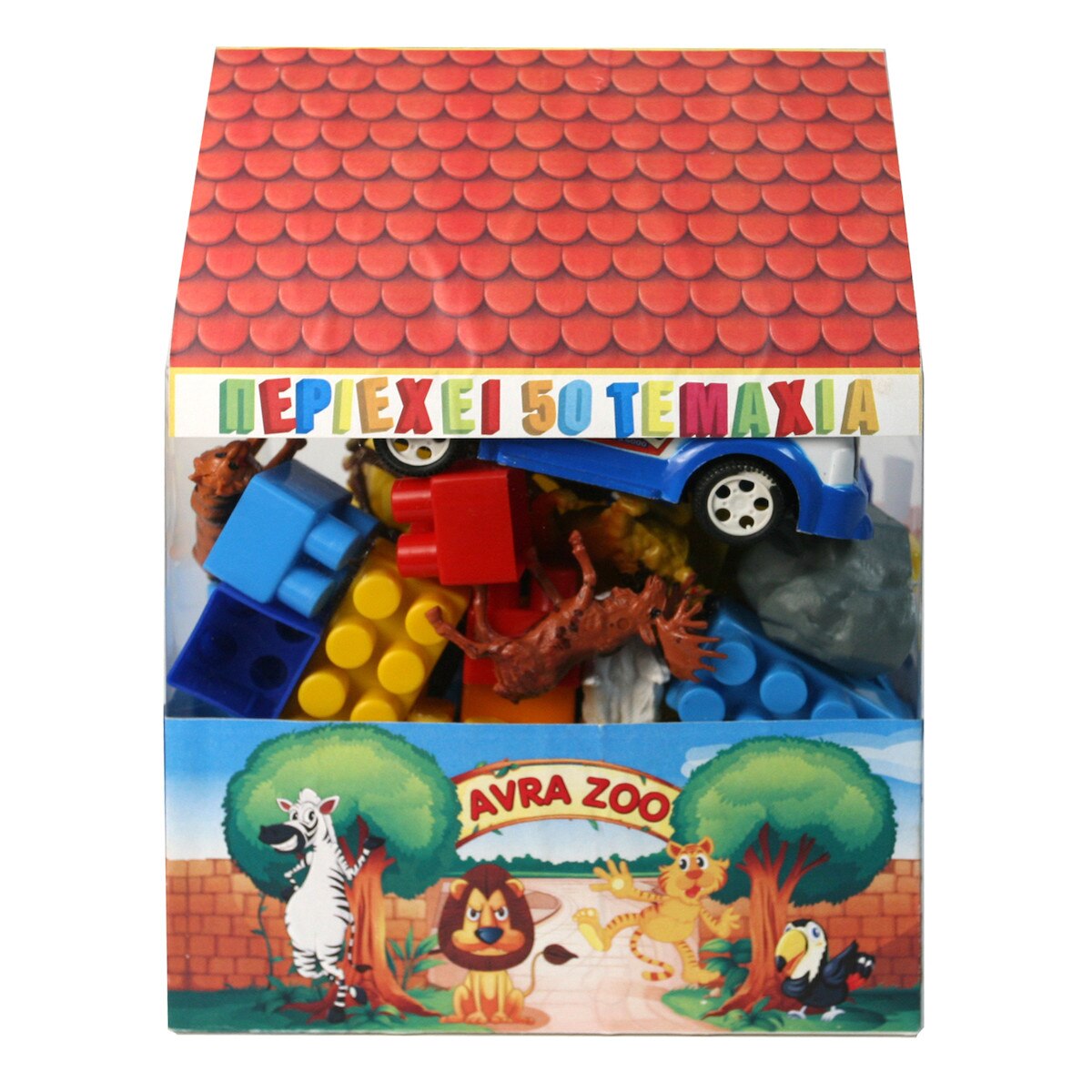 Set 50 cuburi constructie, Model- Animale salbatice, Multicolor - eMAG.ro