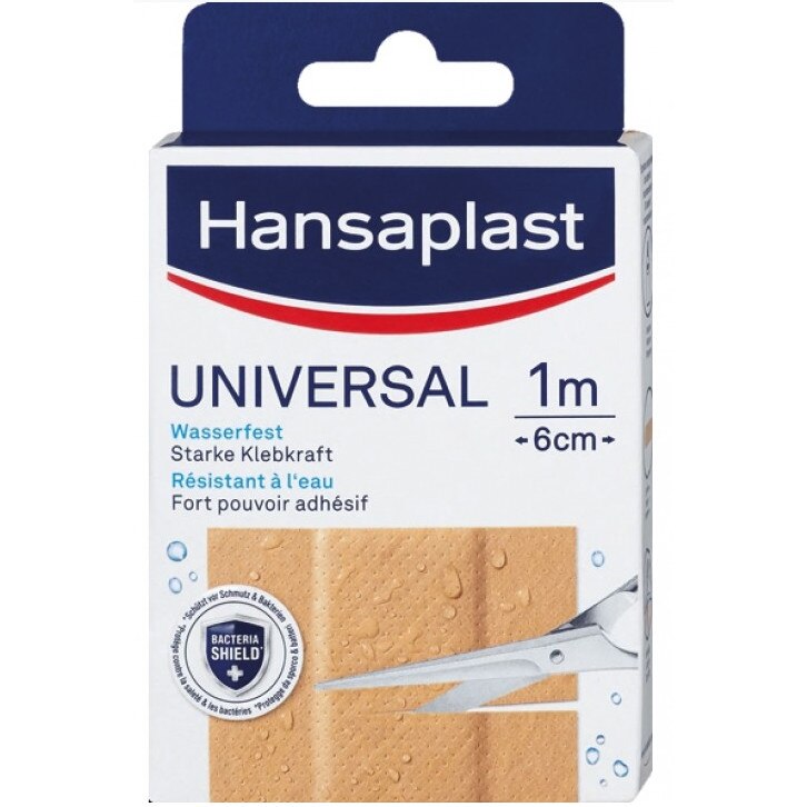 Plasture universal Hansaplast, 1m x 6cm, Bej - eMAG.ro