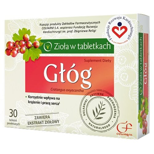 Supliment alimentar Glog, Colfarm, Paducel, 30 tablete - eMAG.ro
