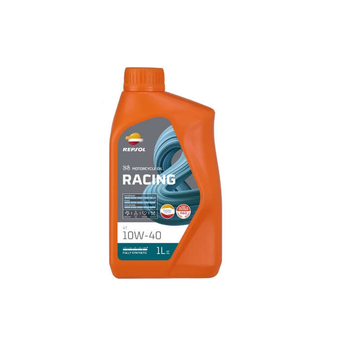 Моторно масло Repsol Racing 4T, 10W40, Synthetic, 1L - eMAG.bg