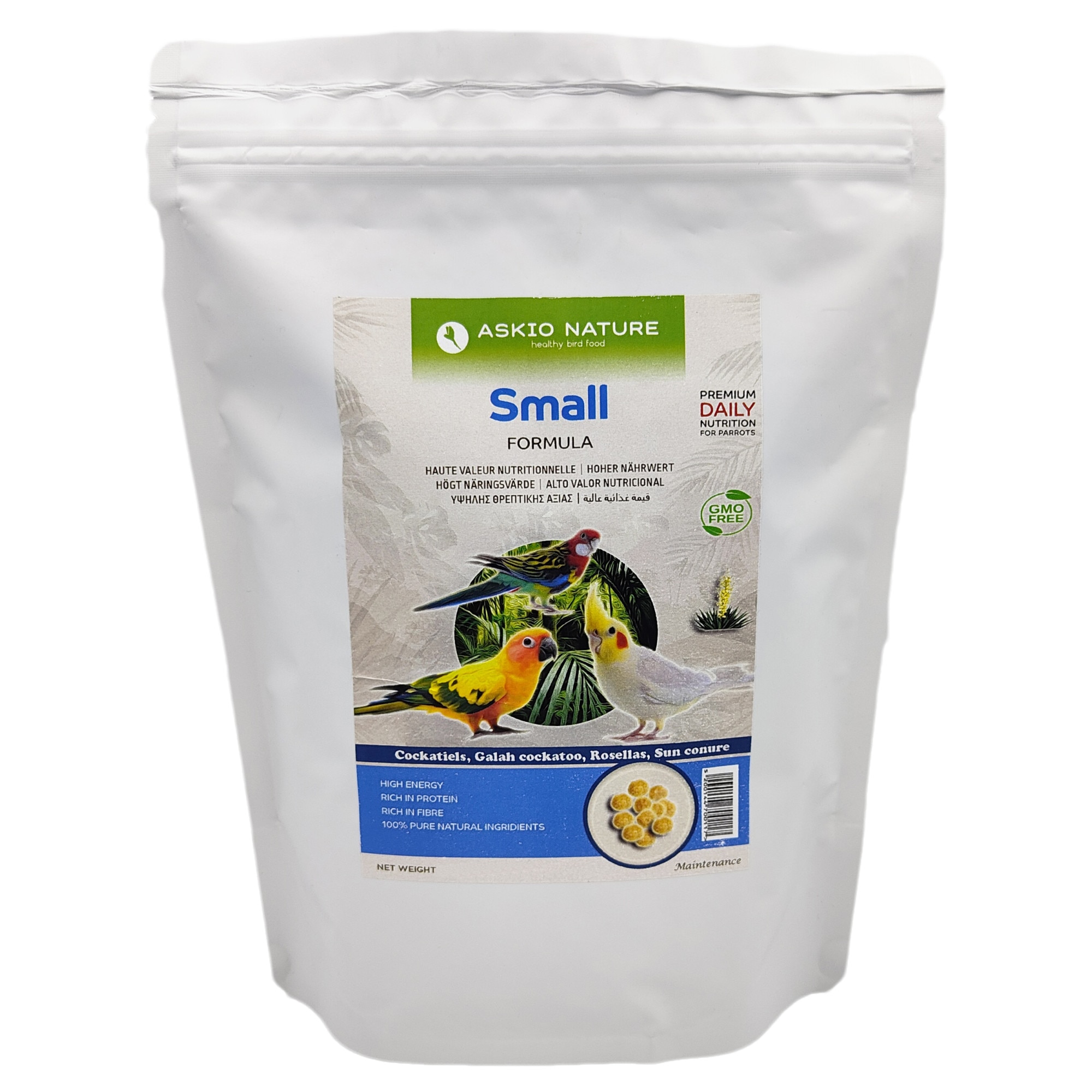 Hrana Pelete pentru Papagali ASKIO NATURE Small Formula, 1kg - eMAG.ro