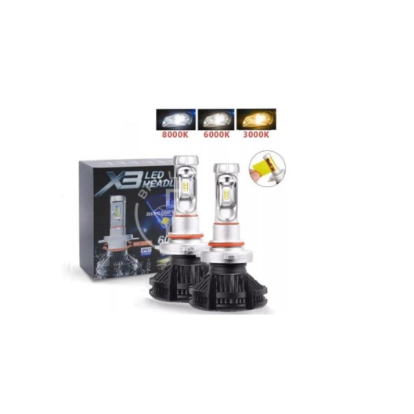 Set becuri auto, LED, 2 bucato, H4-X3 - eMAG.ro
