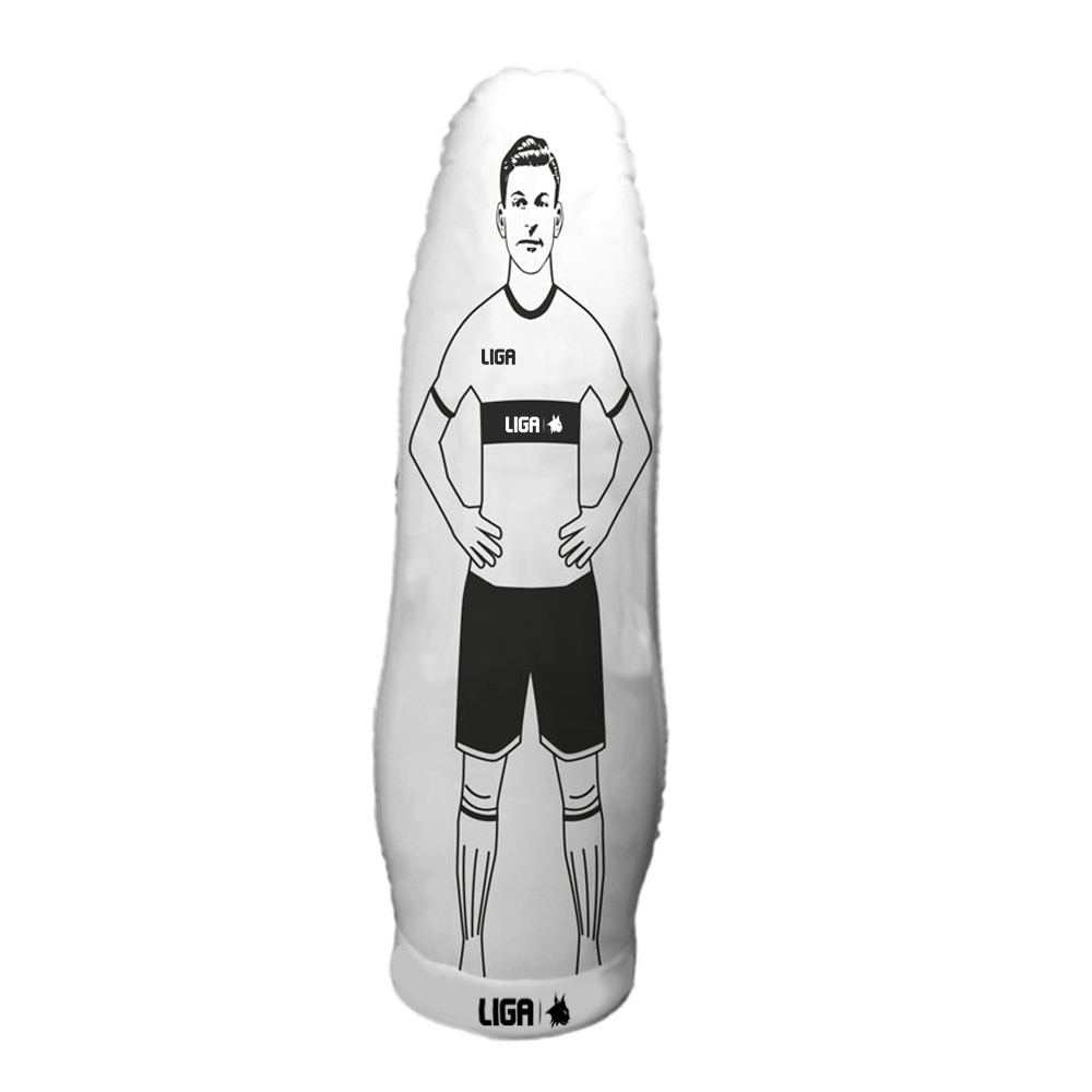 Manechin gonflabil, Liga sport, PVC, 180cm, Alb\Negru - eMAG.ro