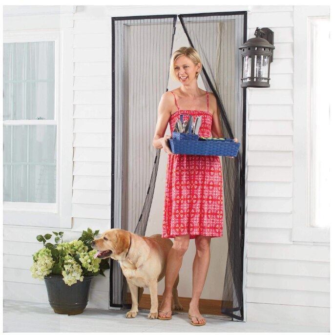 Plasa anti-tantari cu magnet, 90x210cm, negru - eMAG.ro