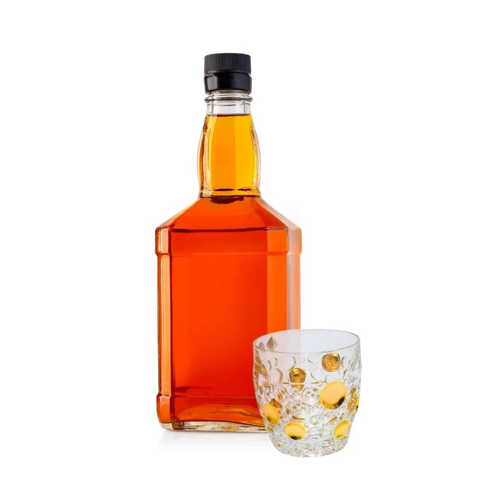 Set 6 Pahare Whisky Lisboa Gold, Cristal de Bohemia, 350 ml - eMAG.ro