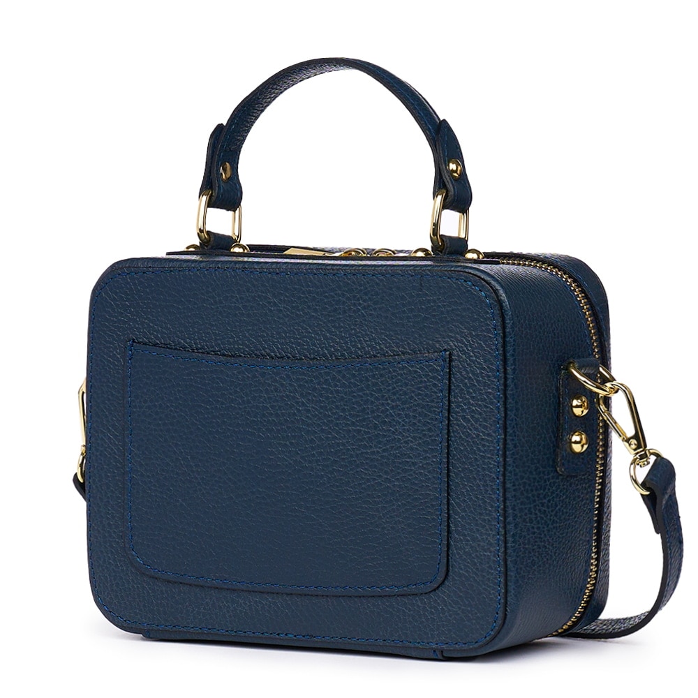 Poseta dama din piele naturala Caprice bleumarin - eMAG.ro