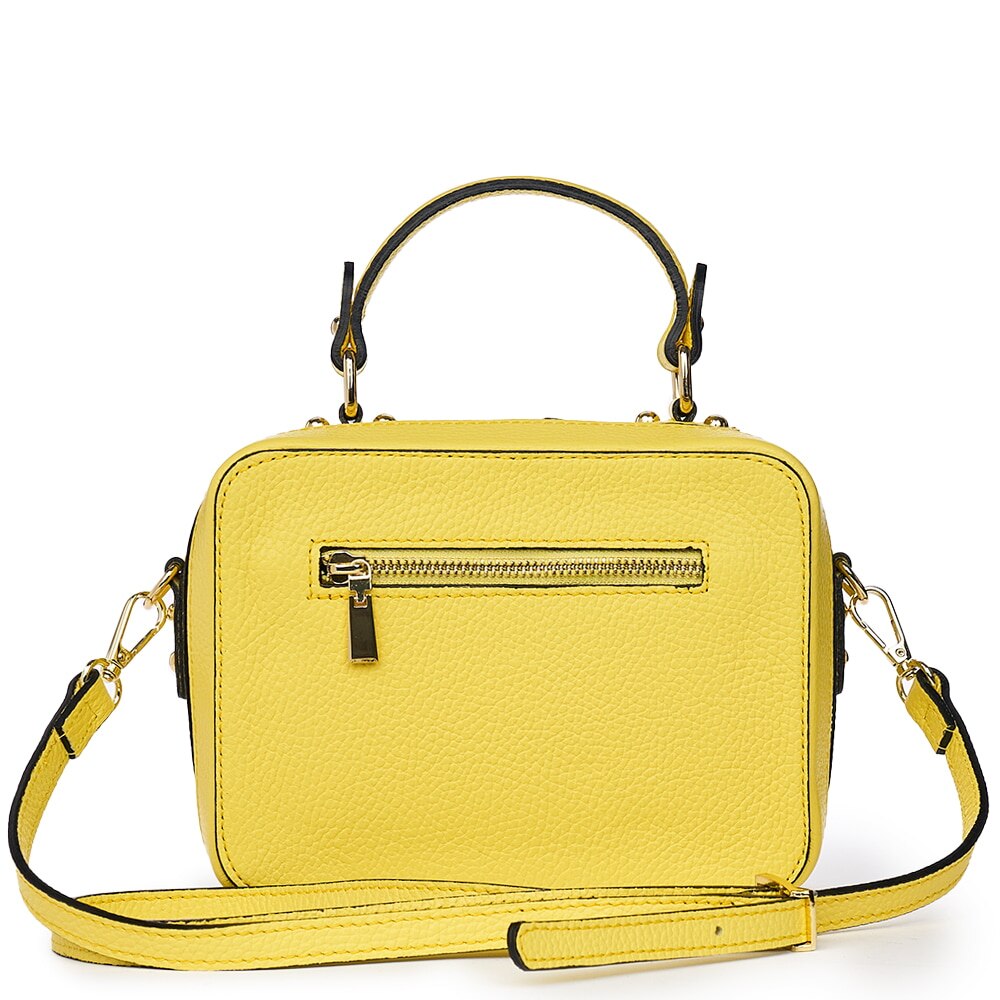 Poseta dama din piele naturala Caprice galben pai - eMAG.ro