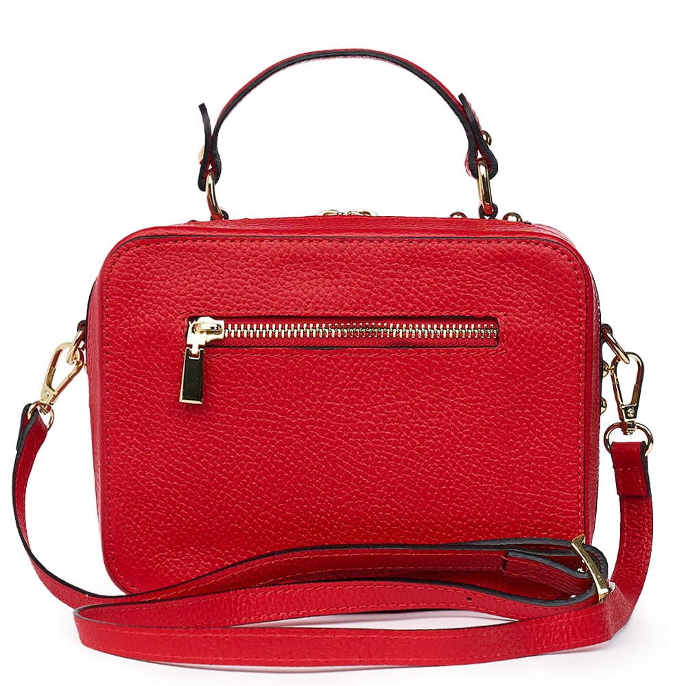 Poseta dama din piele naturala Caprice rosie - eMAG.ro