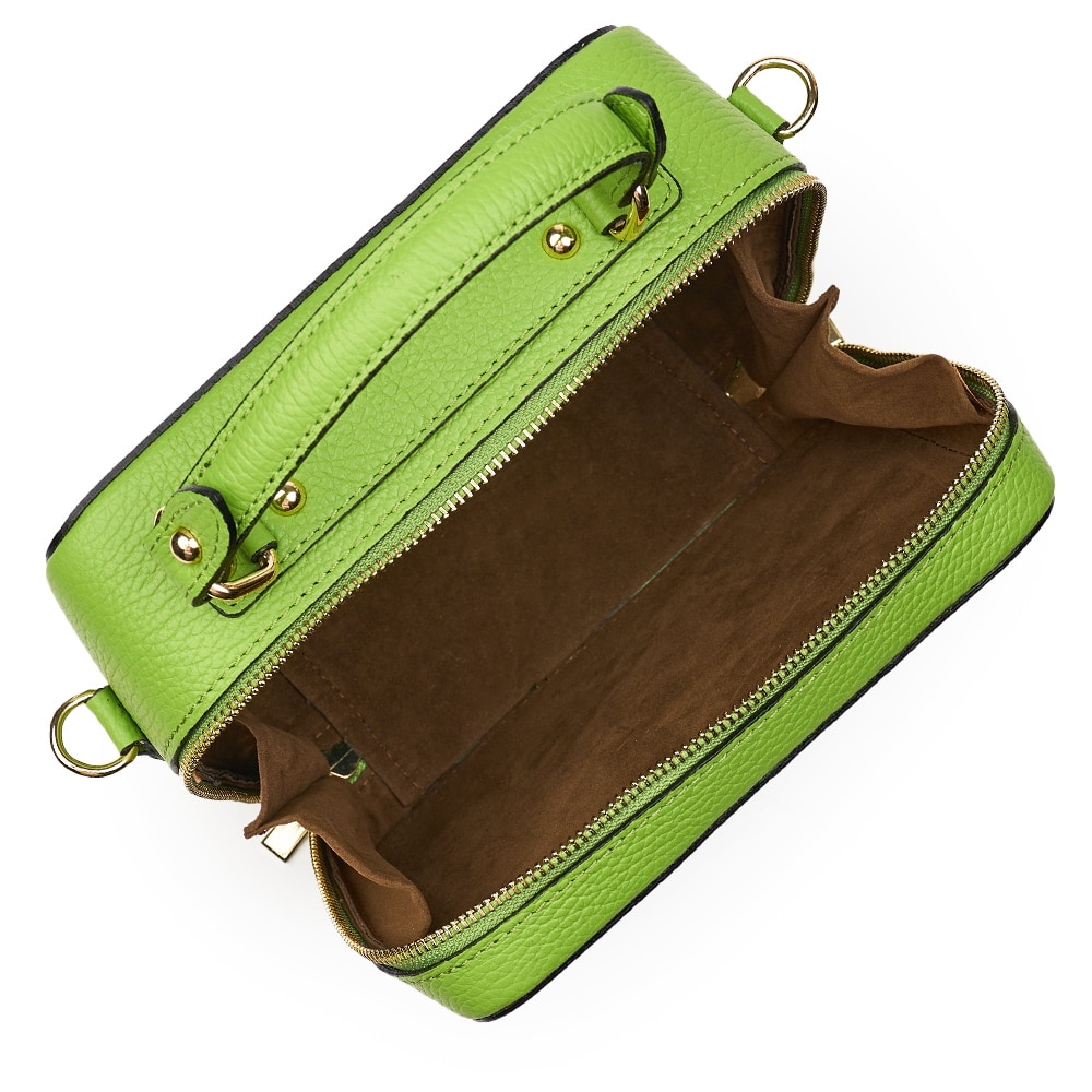 Poseta dama din piele naturala Caprice verde deschis - eMAG.ro