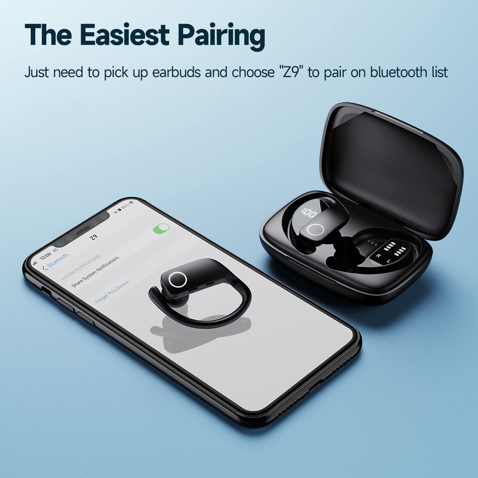 Casti wireless TWS T18, pentru jocuri si muzica, sunet 360 grade ...
