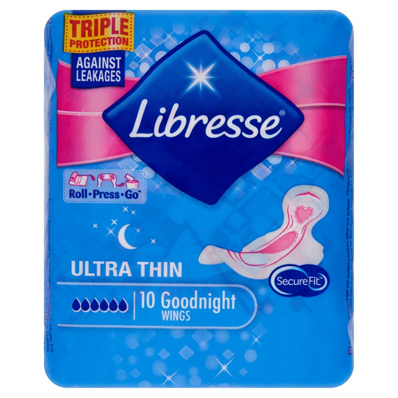 Libresse Ultra Goodnight Egészségügyi betét, 10 db - eMAG.hu