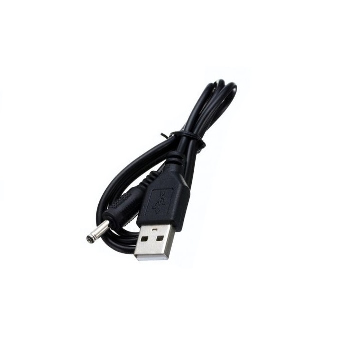 Cablu de alimentare USB tata la DC 1.35 mm, 0.6 m lungime, Negru - eMAG.ro