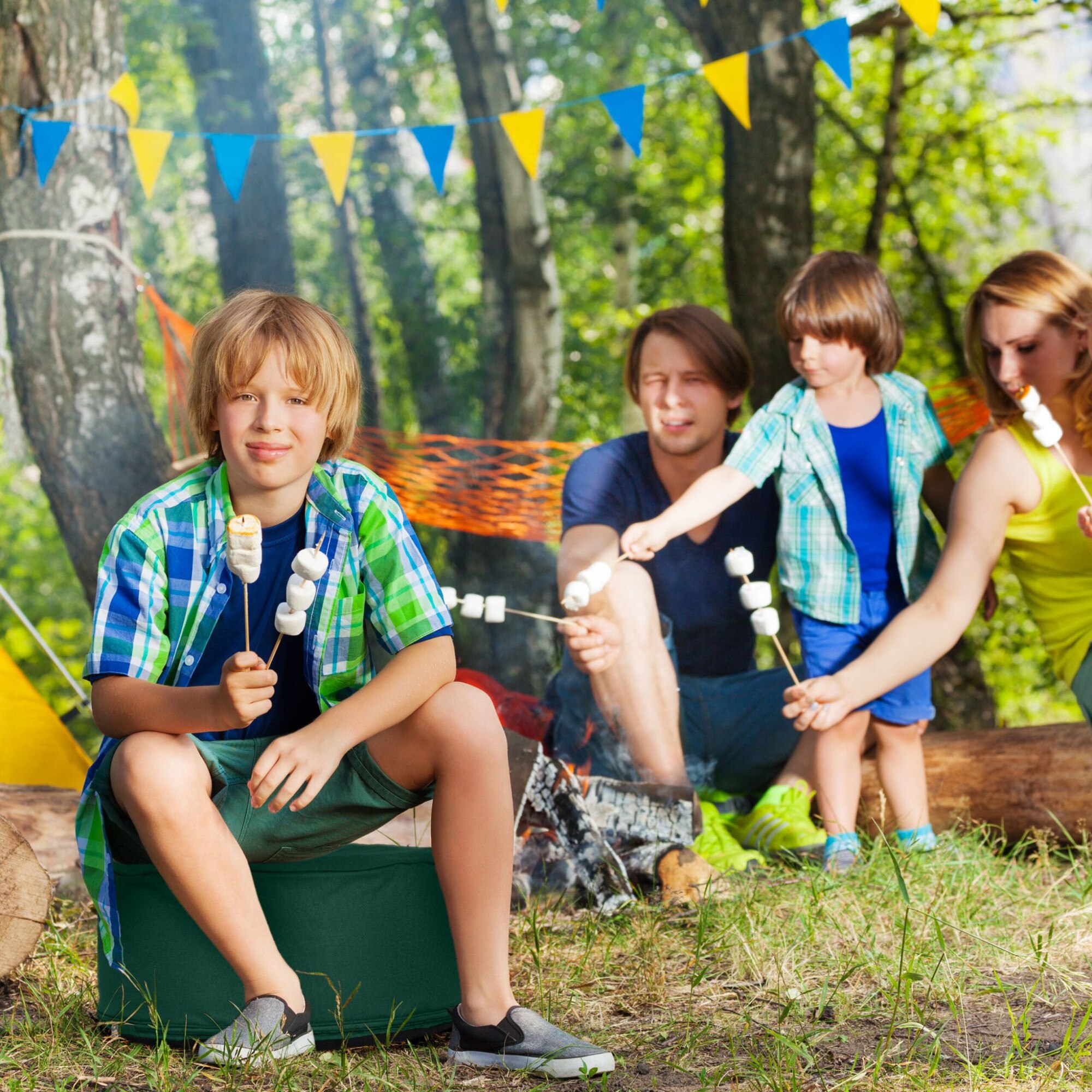 Scaun gonflabil pentru gradina/camping, poliester, PVC, verde, 26 x 56 ...