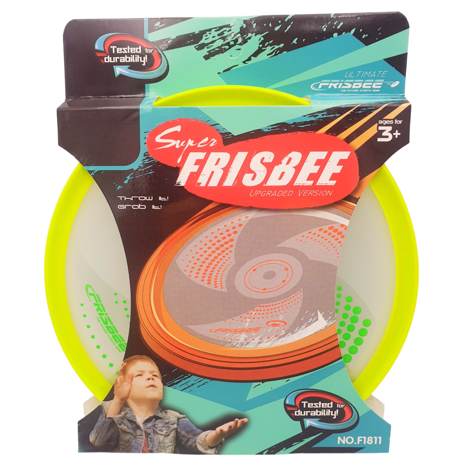 Disc Zburator Frisbee din Plastic, Diametru 20 Cm, Verde, + 3 Ani ...