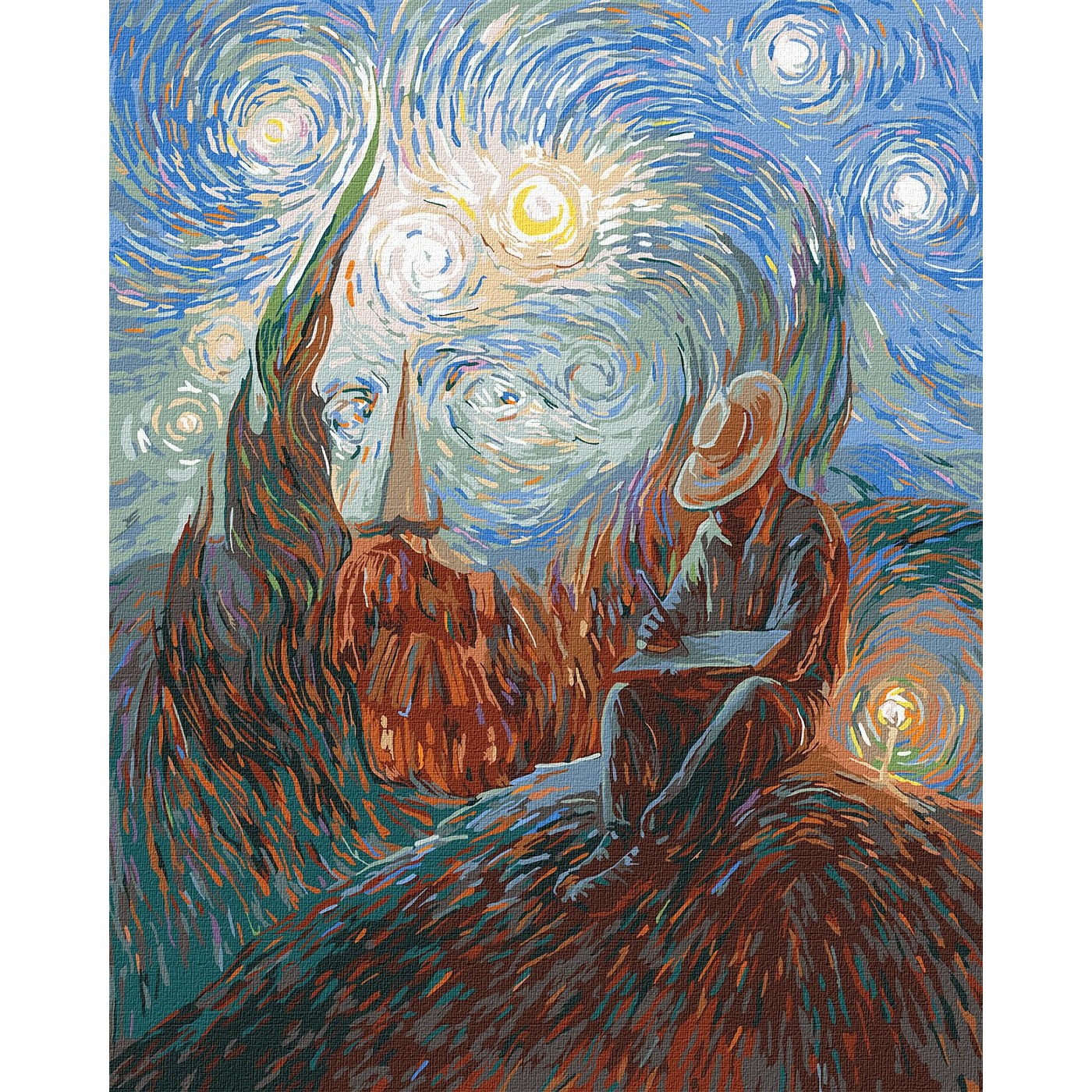 Set pictura pe numere, cu sasiu, Iluzie in stil van Gogh - Oleg ...