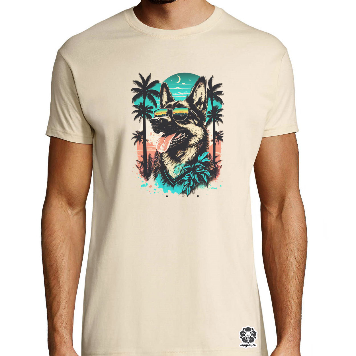 Napszemcsis német juhász v1 férfi póló, Krém, M - eMAG.hu