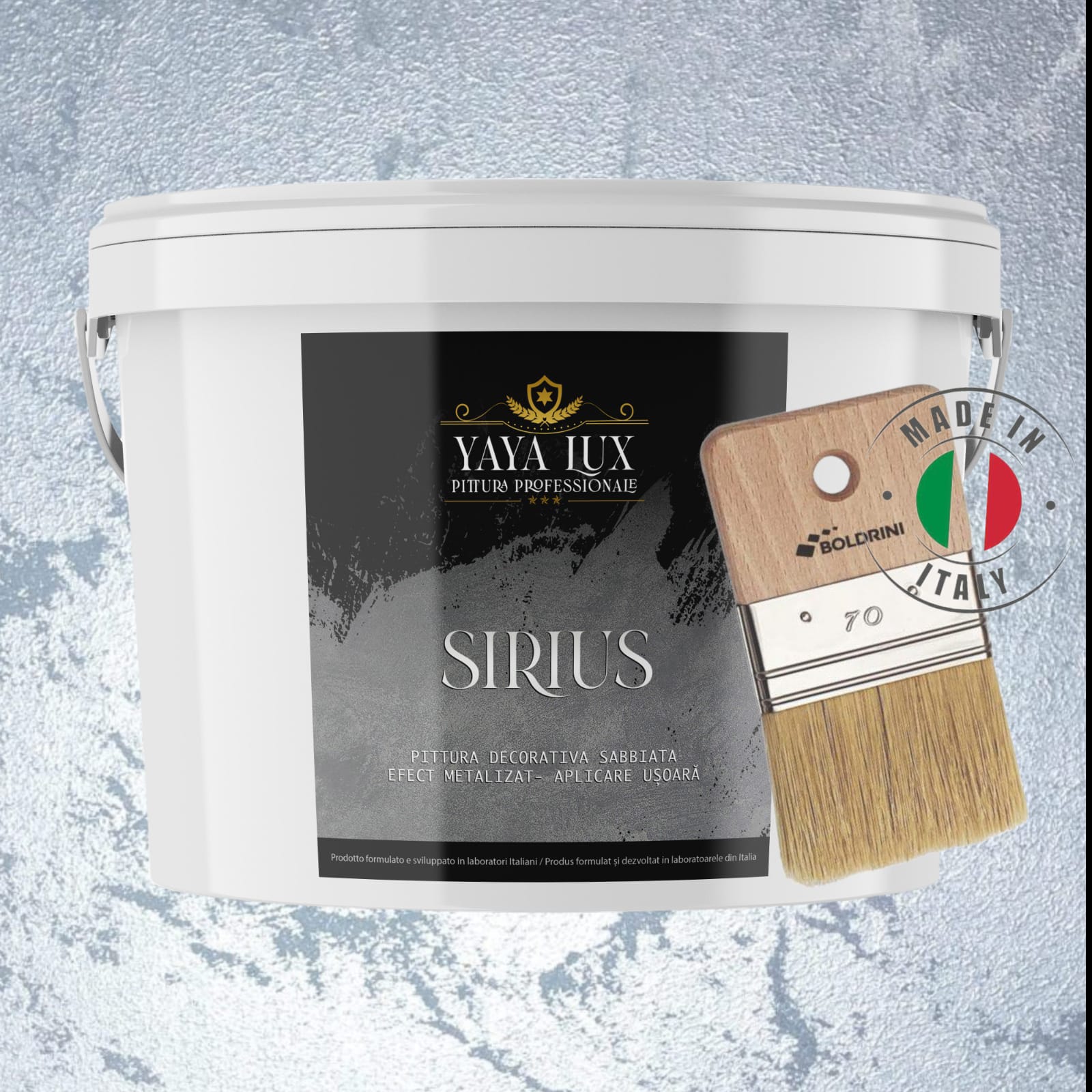 Декоративна боя YaYa Color Sirius Velvet, Silver, Glass Pearls, 2.5 L ...