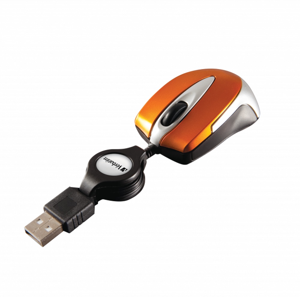 Mouse Verbatim Go Mini Optical Travel Volcanic Orange - eMAG.ro