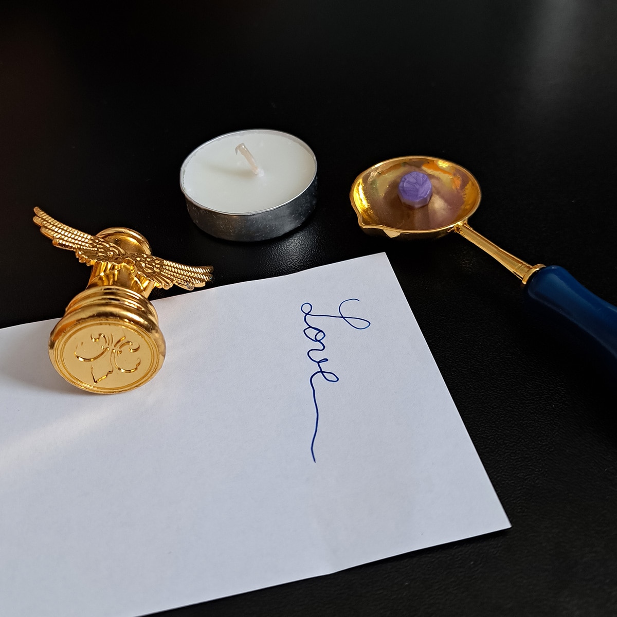 Set caligrafie vintage, stilou cu penita, calimara, sigiliu ceara, 6 ...