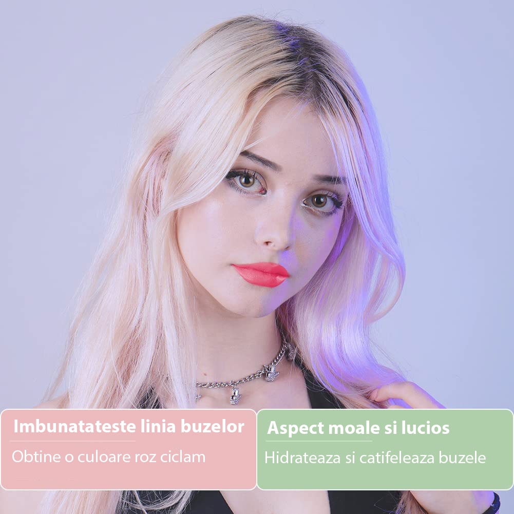 Ruj verde ce isi schimba culoarea Nova Kiss, rezistent la transfer, 3 g ...