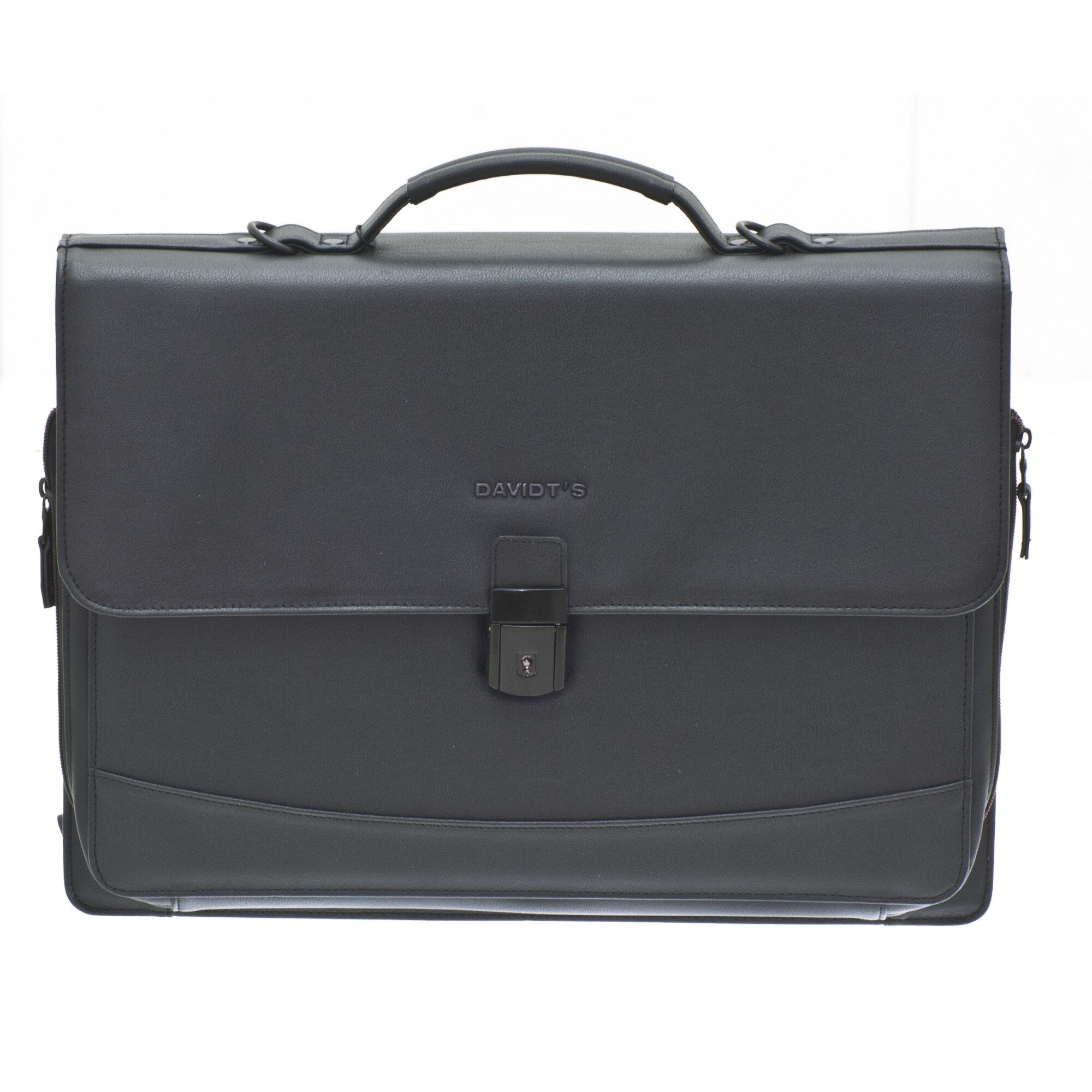 Servieta Documente Davidts Oran, Piele Ecologica, Negru - eMAG.ro