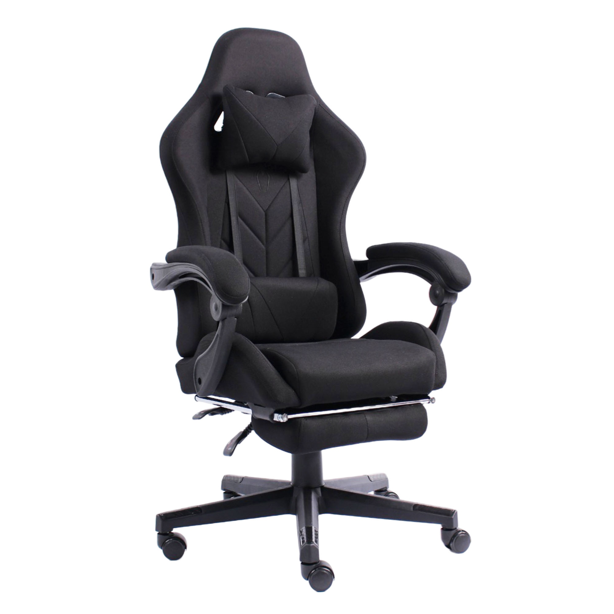 Scaun gaming B178 Spider, textil negru cu suport picioare - eMAG.ro