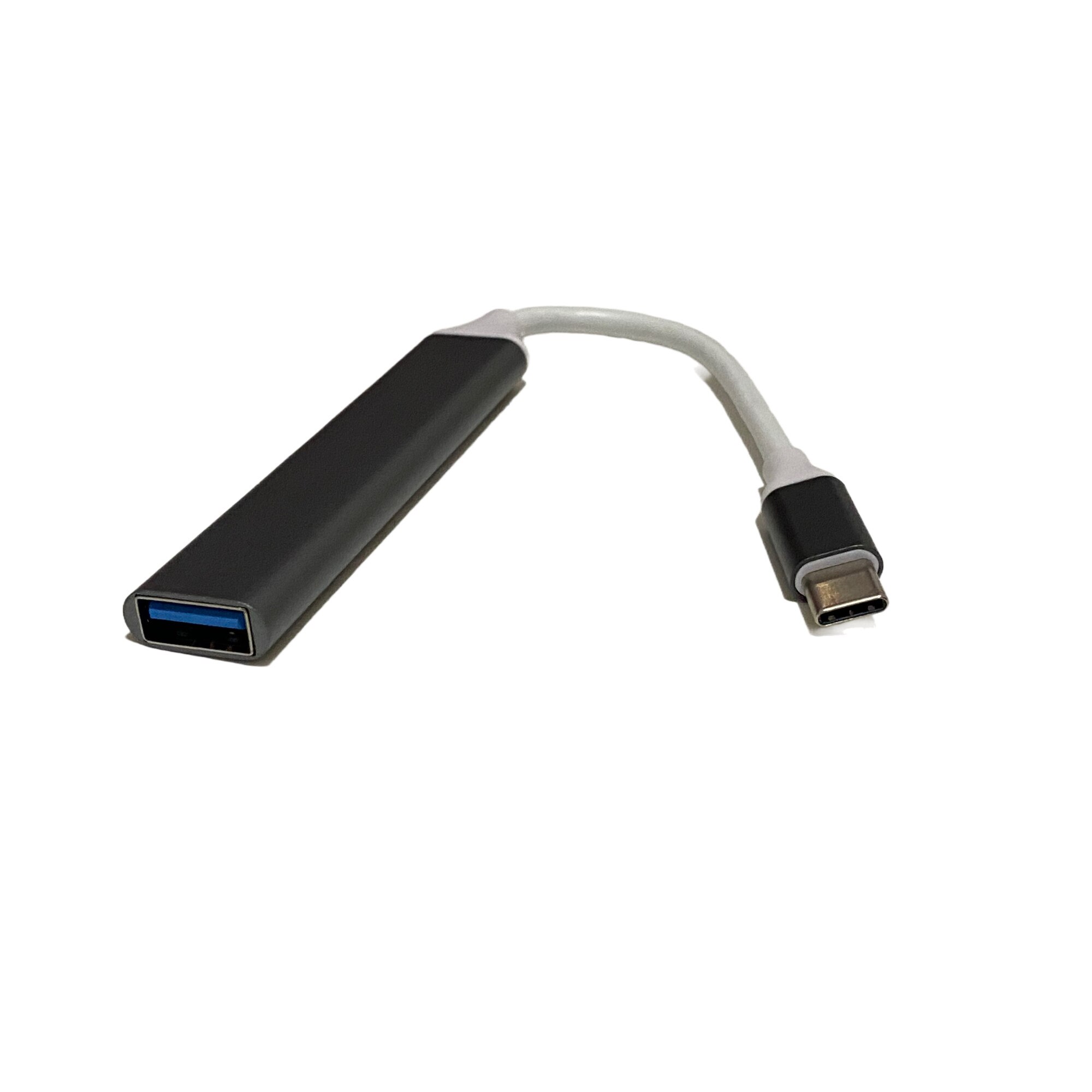 Adaptor USB Hub, de la USB-C la USB cu 4 iesiri, Argintiu - eMAG.ro