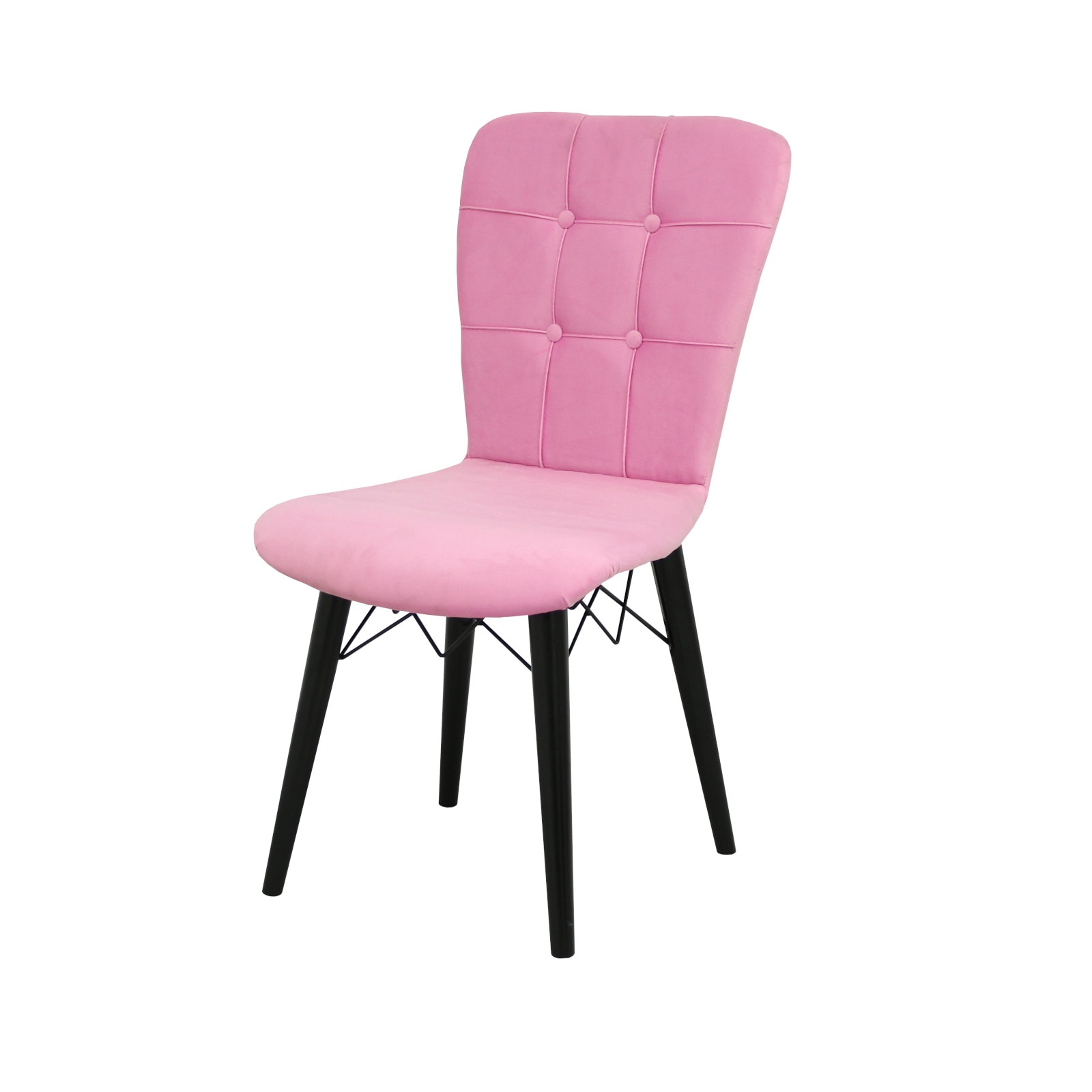 Set 4 scaune Arthur, picior negru din lemn, cadru din metal, tapiterie ...