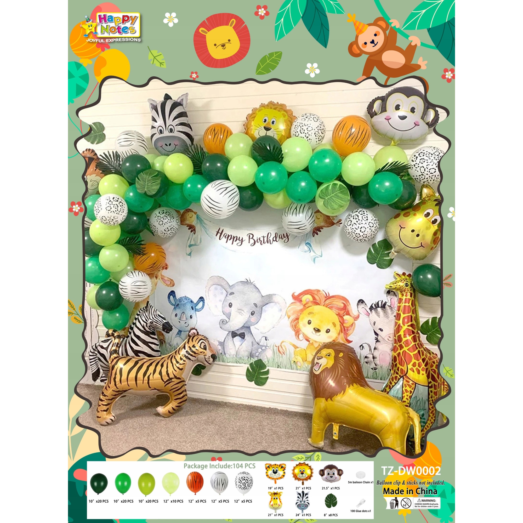 Set baloane petrecere aniversare, Vixen, Animale, 100 buc - eMAG.ro