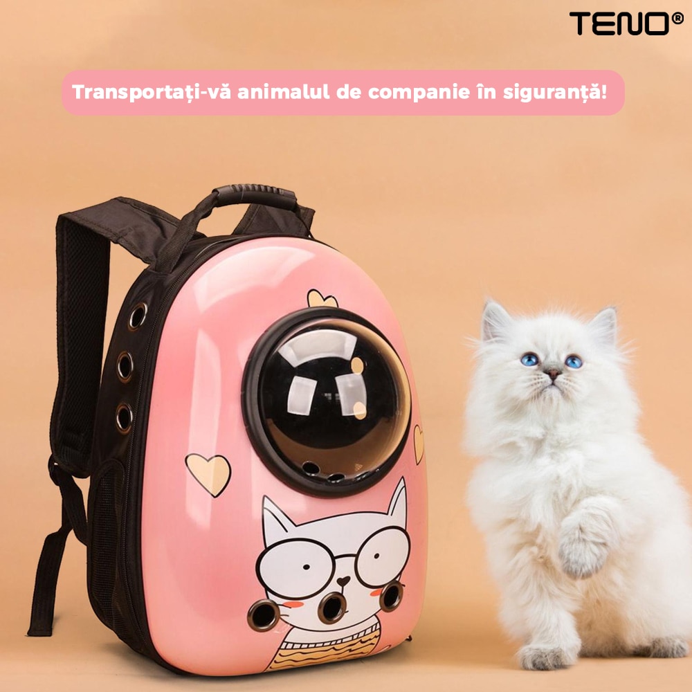 Rucsac Transport Animale Teno®, greutate Max 7kg, hublou transparent ...