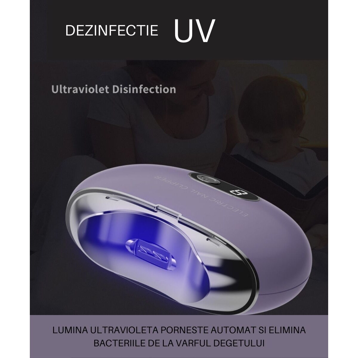 Unghiera electrica Profesionala, portabila, Dezinfectare cu raze UV ...
