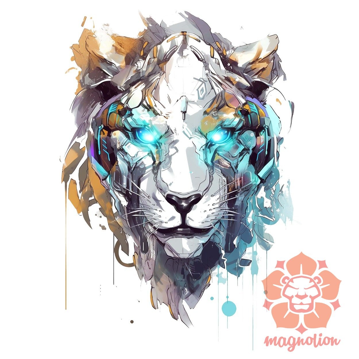 Oroszlán mecha fej v3 férfi póló, Fehér, M - eMAG.hu