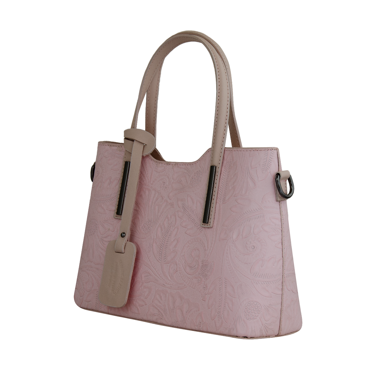 Geanta de dama din piele naturala Eva Bags, Pipa 1 roz prafuit ...