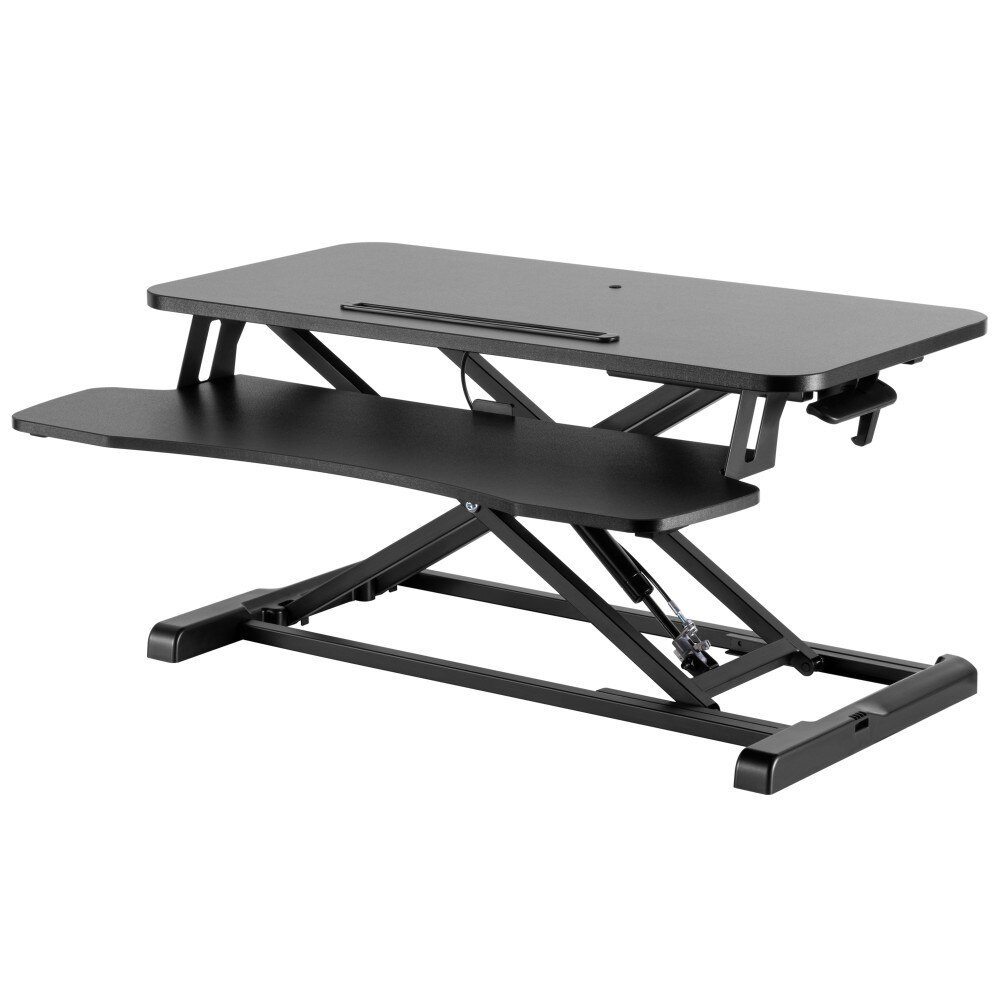 Stand de lucru, reglabil inaltime, arc pe gaz, raft tastatura, Techly ...