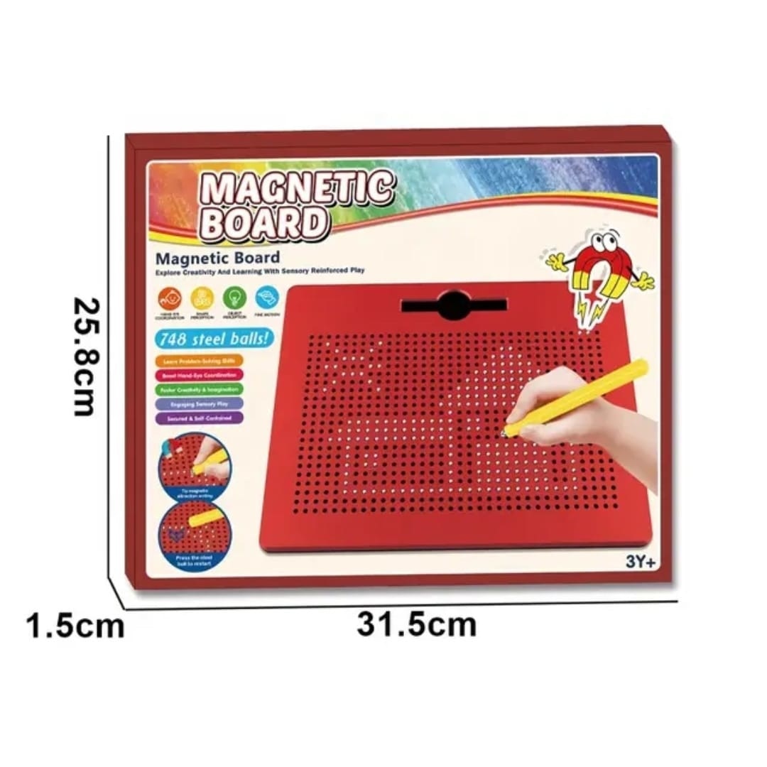 Tablita de desen cu magneti, Magnetic Board, 748 bile magnetice ...